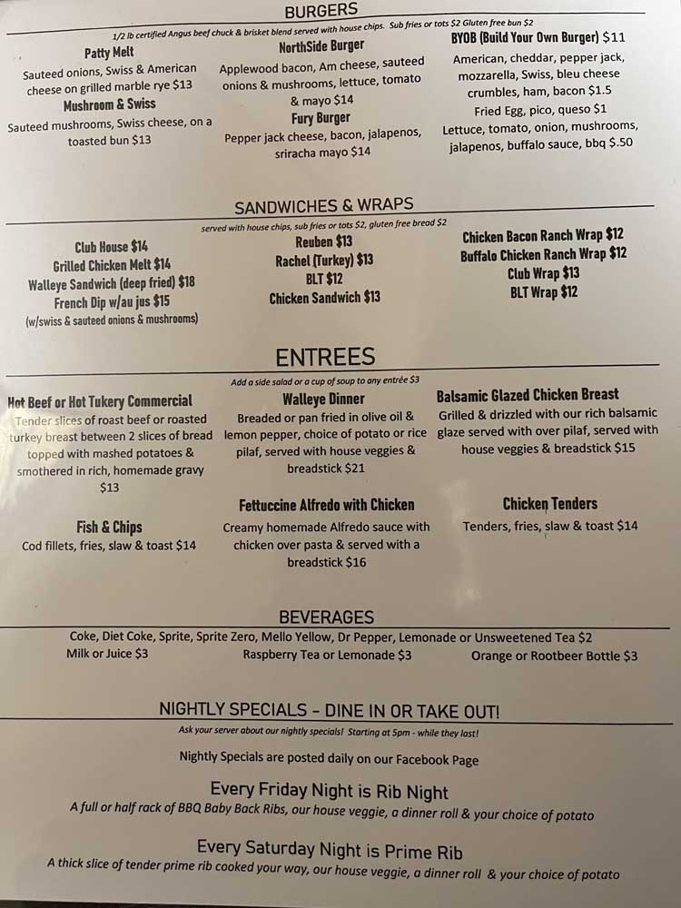 American Food, Bar Food | Norwood Young America, MN | NorthSide Grill